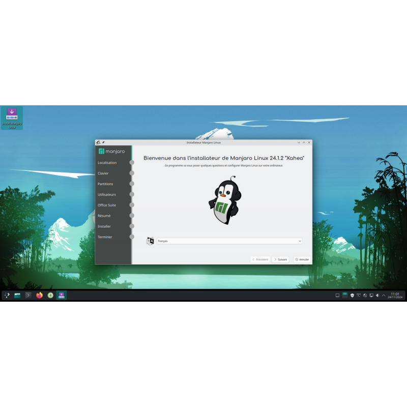 DVD Préparé Bootable de Linux Manjaro 24.1