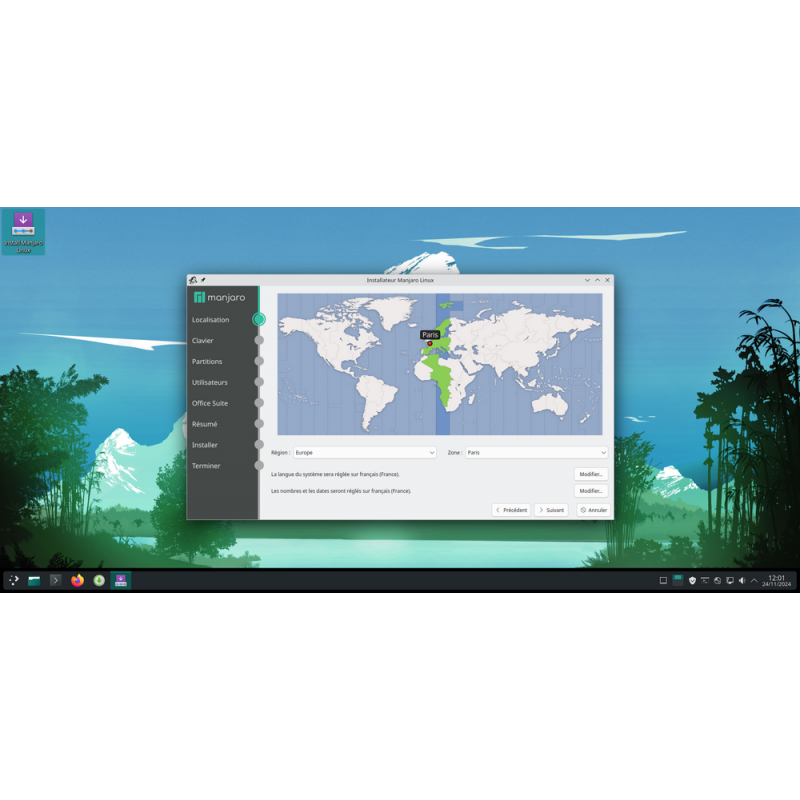 DVD Préparé Bootable de Linux Manjaro 24.1