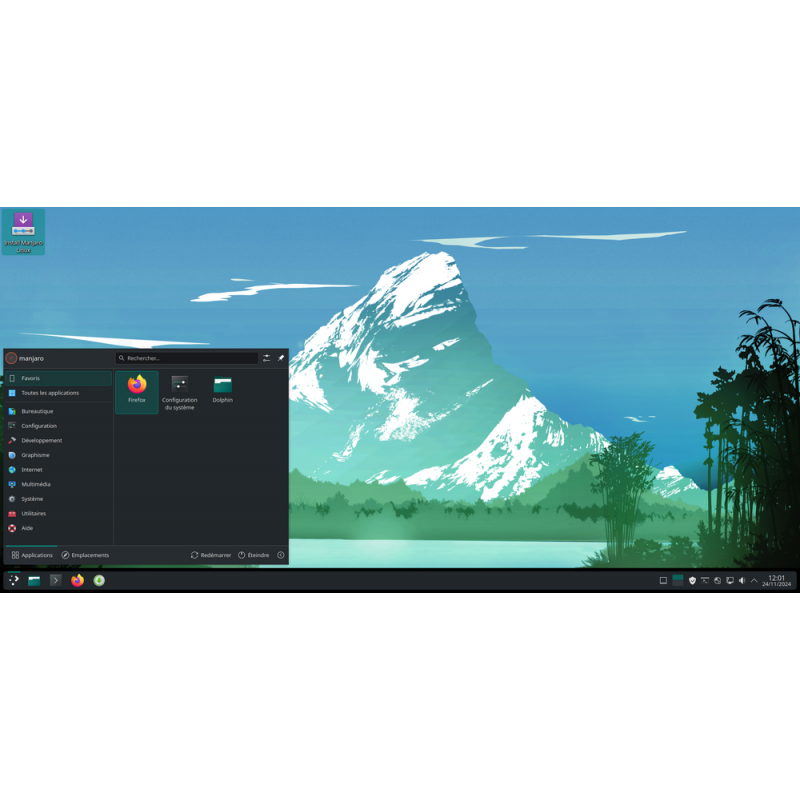 DVD Préparé Bootable de Linux Manjaro 24.1