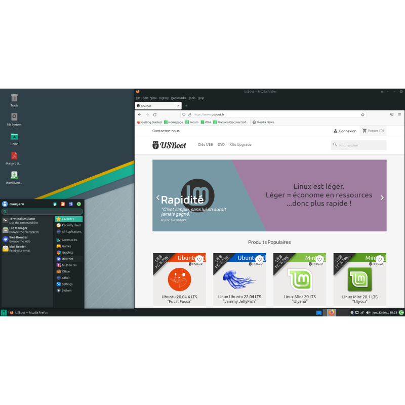 Clé USB Linux Manjaro