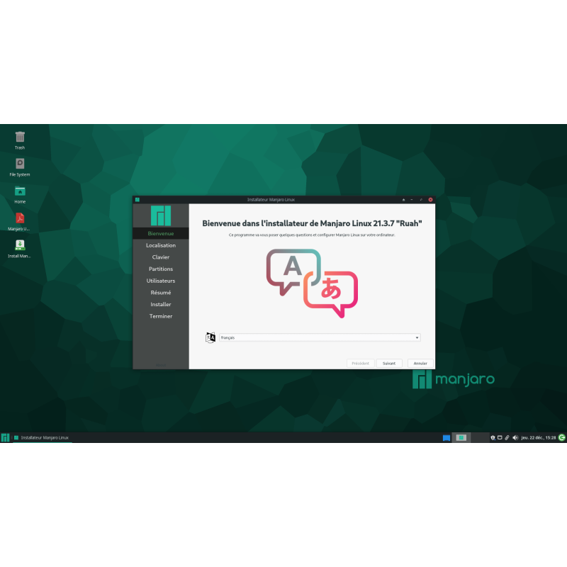 Clé USB Linux Manjaro